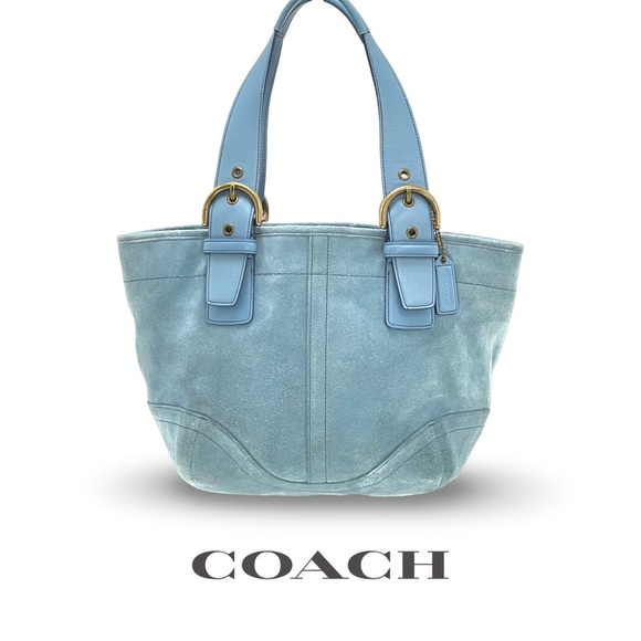 Coach | Bags | Vintage Coach J3s9522 Soho Suede Shoulder Bag In Denim ...